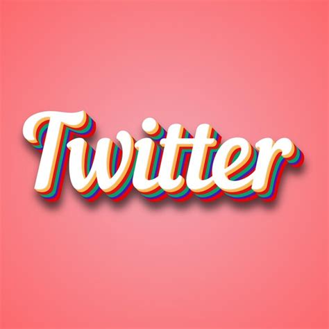 Premium Photo Twitter Text Effect Photo Image Cool