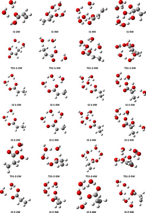 Optimized Structures Of The Reactants Transition States And Products Download Scientific