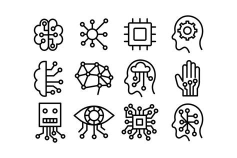 Set Of Artificial Intelligence Icon For Technology Design Element