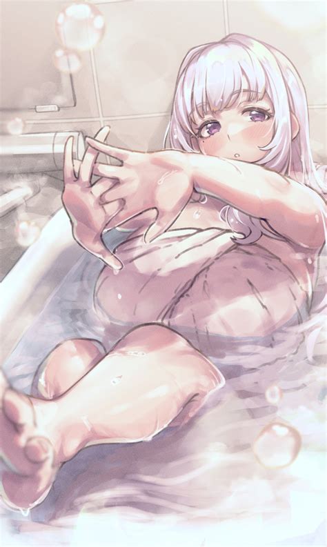 Mi2mi2 Minmi Original Highres 1girl Bathing Bathroom Bathtub