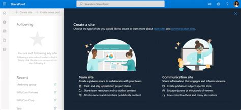 Comparing Sharepoint Communication Site And Team Site Kwiz
