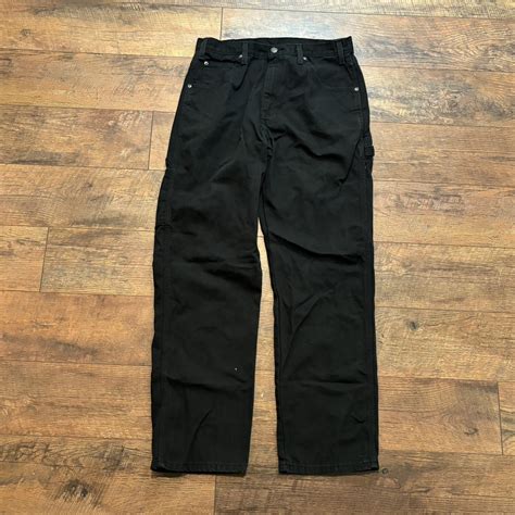 Dickies Black Carpenter Cargos Size 33x32 Great Depop