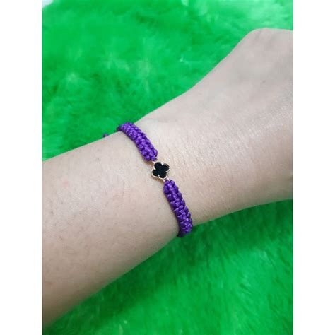 Jual Gelang Anyam Ungu Bunga Vanclieef Semar Nusantara Shopee Indonesia