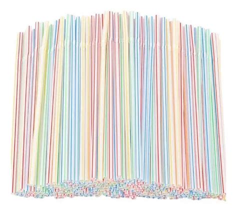 500 Unidades De Canudos De Plástico De 8 Polegadas De Compri Parcelamento Sem Juros