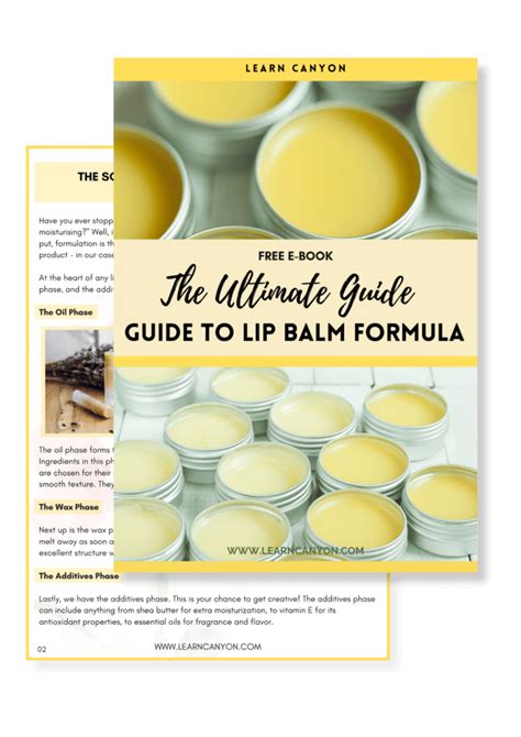Ultimate Guide To Lip Balm Formula Learn Canyon