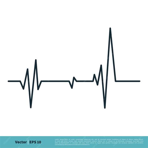 Premium Vector Heartbeat Cardiogram Icon Vector Logo Template