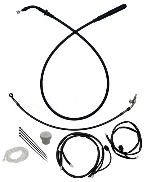 Black Vinyl Ez Install Kit For 16 Handlebars Brake Line Extension