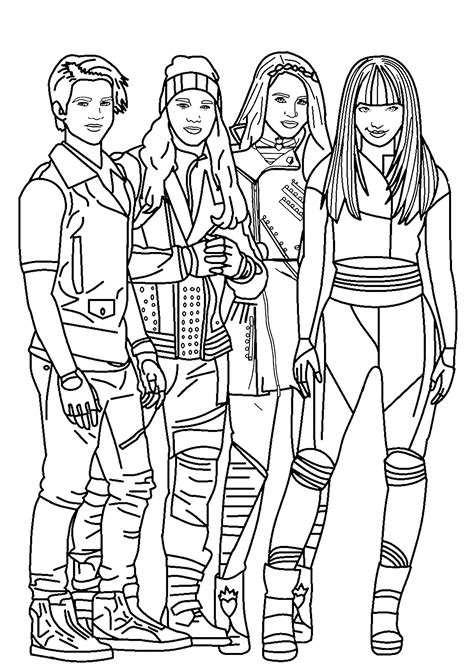 Quatro Personagens De Os Descendentes Páginas De Os Descendentes Para