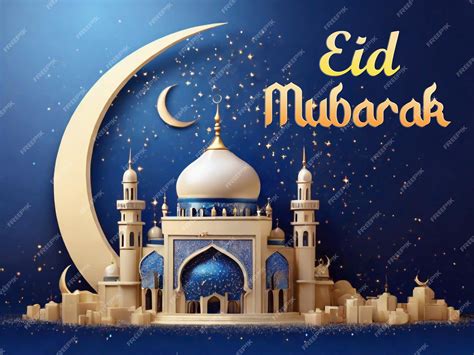 Premium Psd Eid Mubarak Islamic Background Design Template