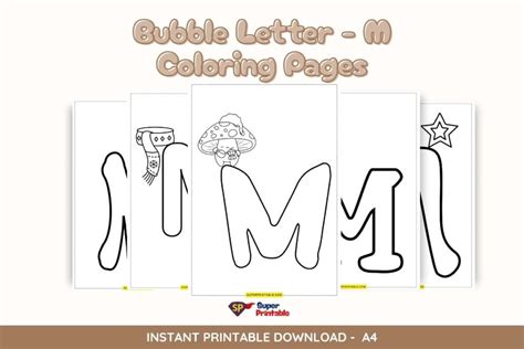 8 Bubble Letter M Coloring Pages Free Pdf Printables