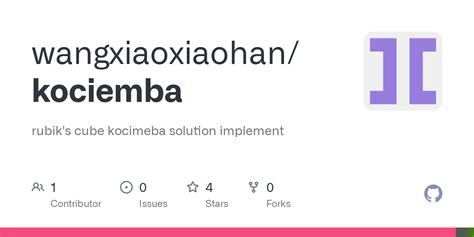 GitHub Wangxiaoxiaohan Kociemba Rubik S Cube Kocimeba Solution Implement