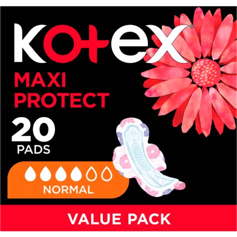 Kotex Designer Maxi Pads Normal 20 Pads Clicks