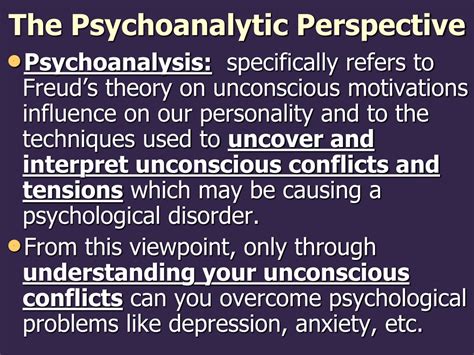 Ppt Chapter 15 Pt 1 Personality And The Psychoanalytic Perspective
