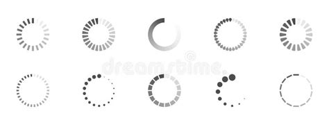 Download Sign Set Load Icons Set Load System Data Load Stock Vector
