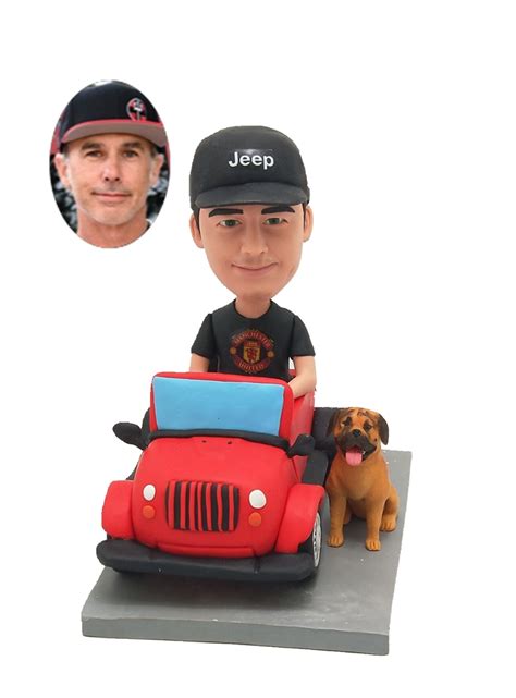Custom Bobbleheads Standing By Car Bobble Head Doll With Car B7205