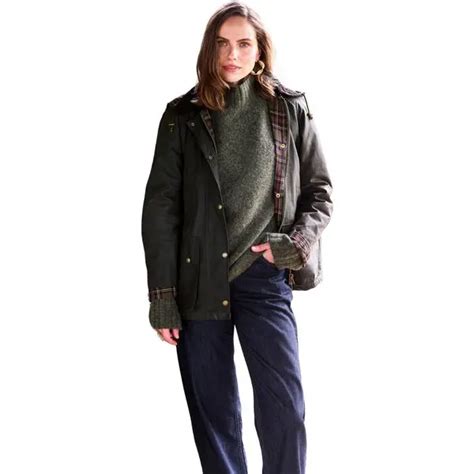 Celtic And Co Raglan Waxed Cotton Jacket Olive Editorialist