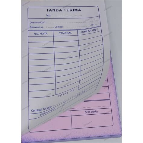 Jual BUKU TANDA TERIMA NOTA Faktur KWITANSI NCR Putih Merah 1 4 FOLIO 2