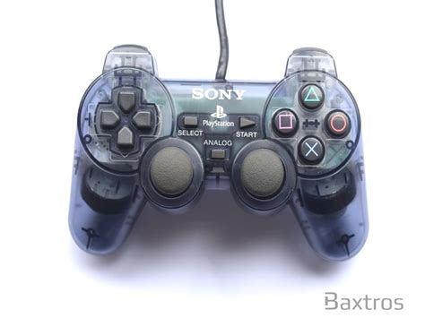 Ps2 Official Dual Shock 2 Controller Clear Slate Grey Ps2 Controller