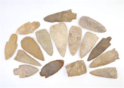 At Auction Carved Lithic Points
