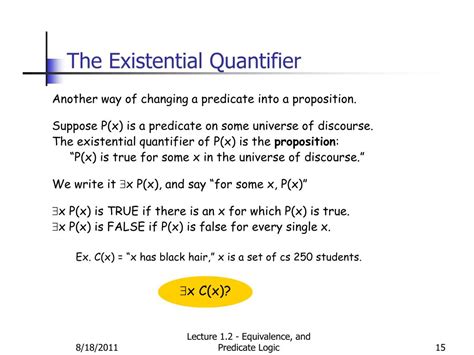 Ppt Lecture 12 Equivalences And Predicate Logic Powerpoint