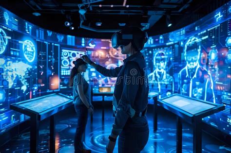 Immersive Virtual Reality Experience Exploring Futuristic Interfaces