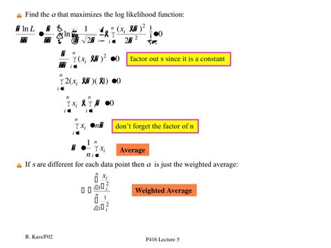 ppt lecture 5 the maximum likelihood method powerpoint presentation