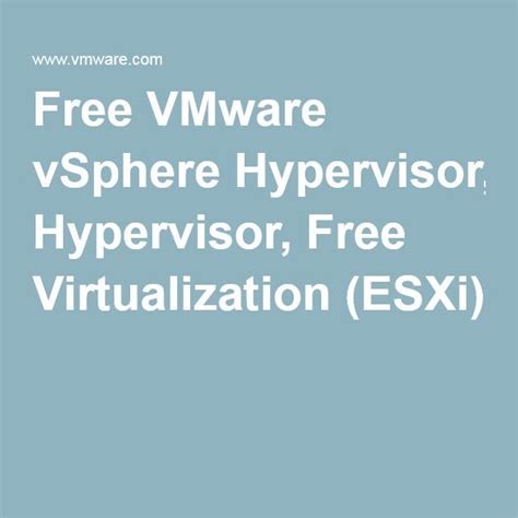 Free Vmware Vsphere Hypervisor Free Virtualization Esxi Watch Rick
