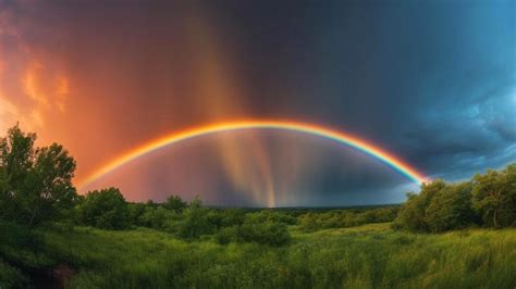Arcoiris Al Atardecer