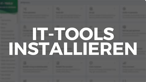 IT Tools Mit Docker Compose Installieren