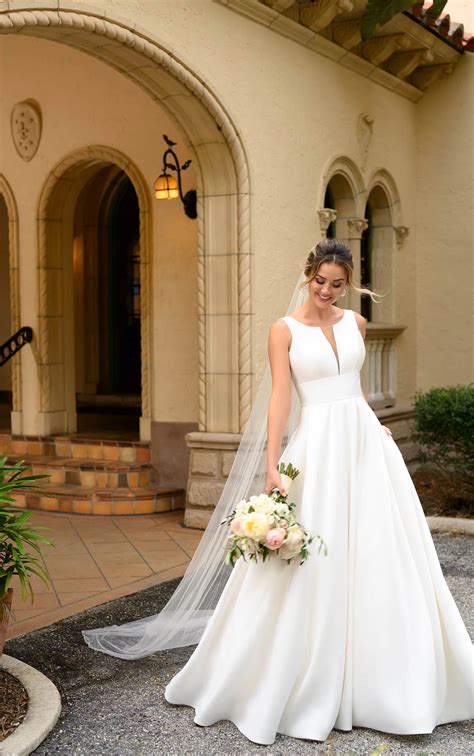 Elegance Meets Modesty High Neck Modest Wedding Dresses Pretty Happy