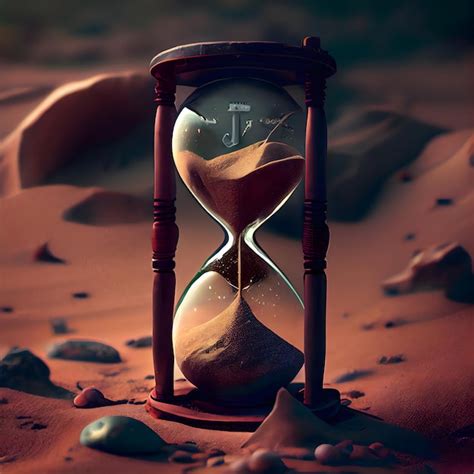 Premium Ai Image Hourglass In Sand Desert Time Management Concept 3d Rendering