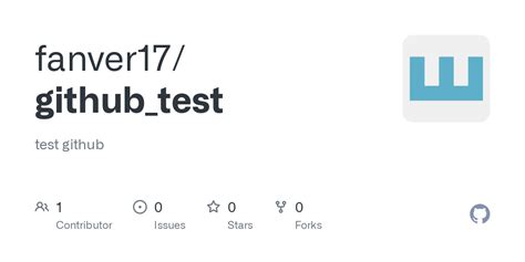 Github Fanver17githubtest Test Github