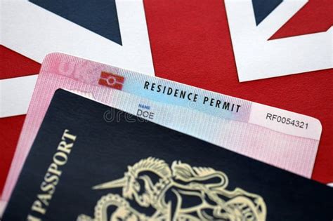 Residence Permit Brp Card And British Passport Of United Kingdom On