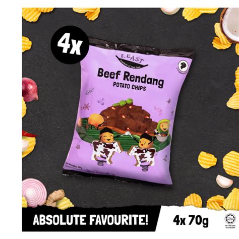 F EAST Favourite X G Beef Rendang Potato Chips Singapore Food United