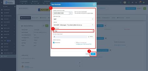 Create Recurring Reminder E G Every Year Garage Invoice