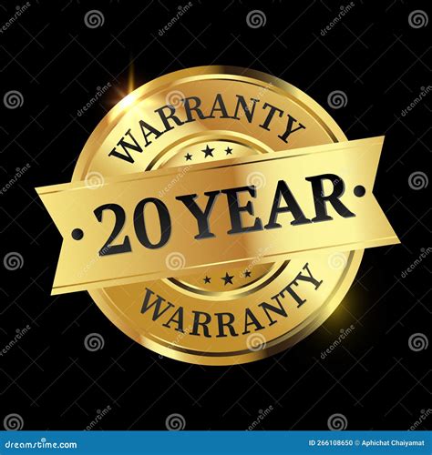 20 Year Warranty Logo Stock Vector Illustration Of Quality 266108650