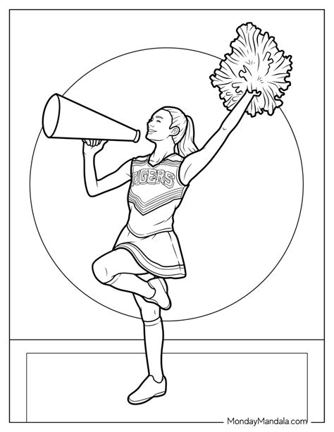 Cheer Megaphone Coloring Pages
