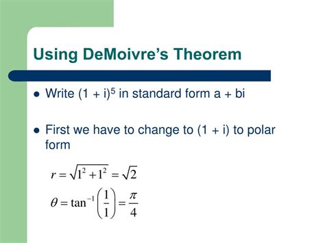 PPT DeMoivres Theorem PowerPoint Presentation Free Download ID
