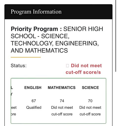 I Didnt Pass Ustet Shs For Stem Rtomasino