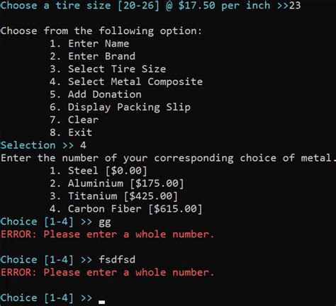 solved write a c program which contains looping menu data