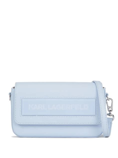 Karl Lagerfeld Small Ikon K Shoulder Bag Blue Farfetch Uk