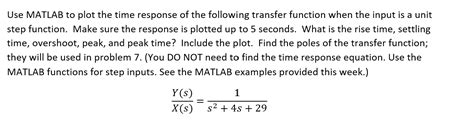 Solved Use Simulink To Simulate A Unit Step Input With The Chegg