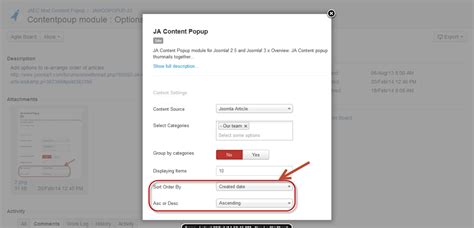 How To Sort The Article In Content Popup Module Joomlart