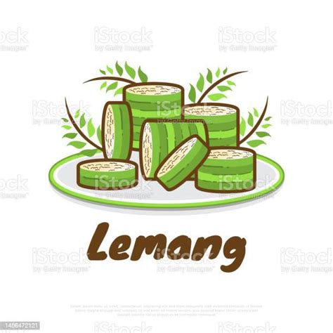 대나무 막대기로 싸인 Lemang 또는 찹쌀의 그림 아시아 음식 벡터 일러스트 레이 션 찹쌀에 대한 스톡 벡터 아트 및 기타