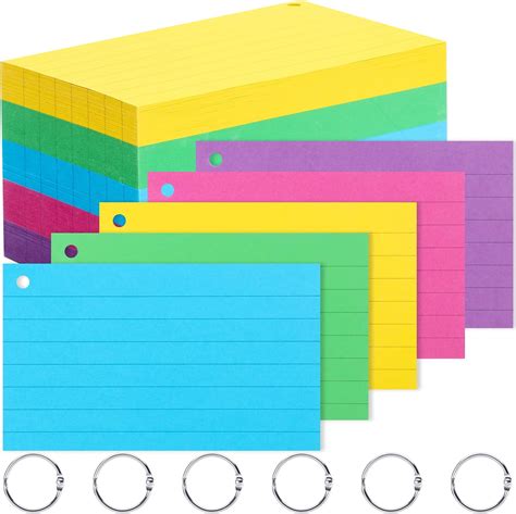 Ruled Index Cards 3x5 Inches 300 Pcs Colorful Index Cards