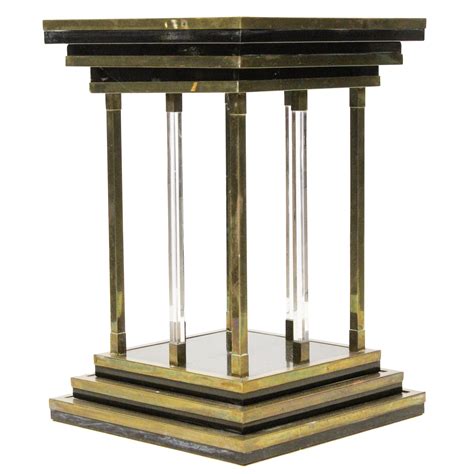 Rare 1960s Black Plexiglass Lucited Lighted Pedestal At 1stdibs