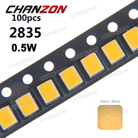 Aliexpress Buy Pcs SMD Warm White LED Chip W V MA LM Ultra Bright SMT
