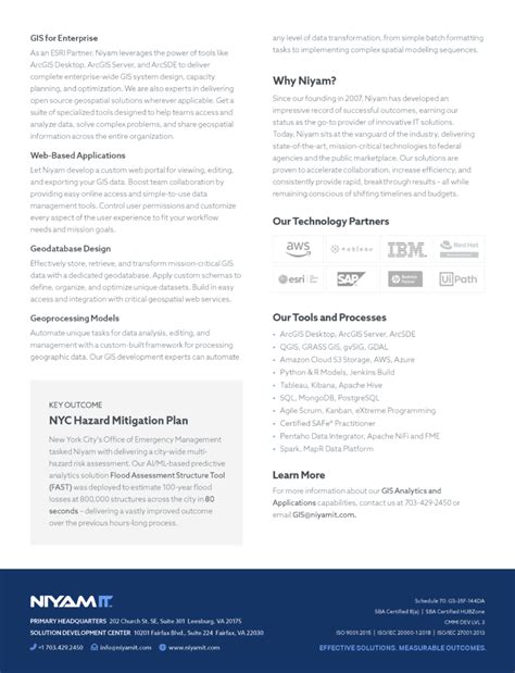 Gis Analytics And Applications Fact Sheet Niyam Blog