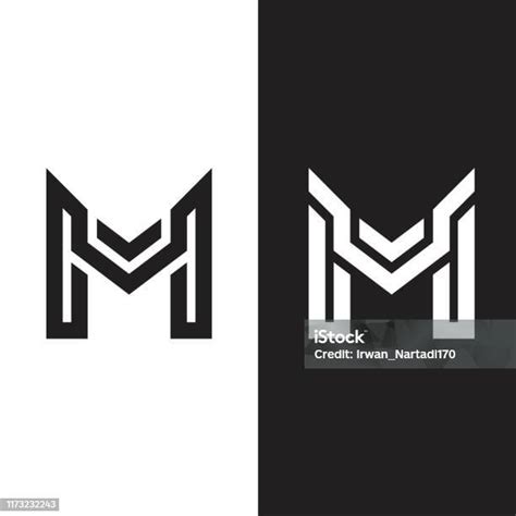 創意現代字母 M 向量圖示範本向量圖形及更多抽象圖片 抽象 乾淨 商務 Istock