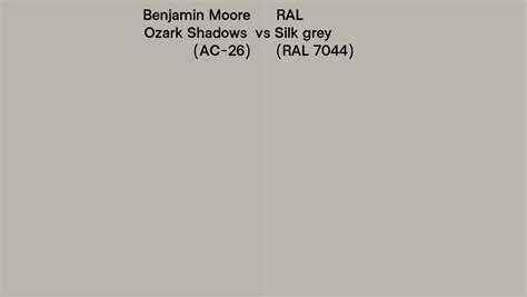 Benjamin Moore Ozark Shadows Ac 26 Vs Ral Silk Grey Ral 7044 Side